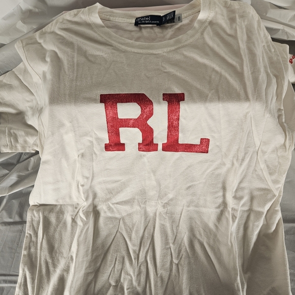 Polo Ralph Lauren | Tops | Polo By Ralph Lauren White Tee With Red Logo ...